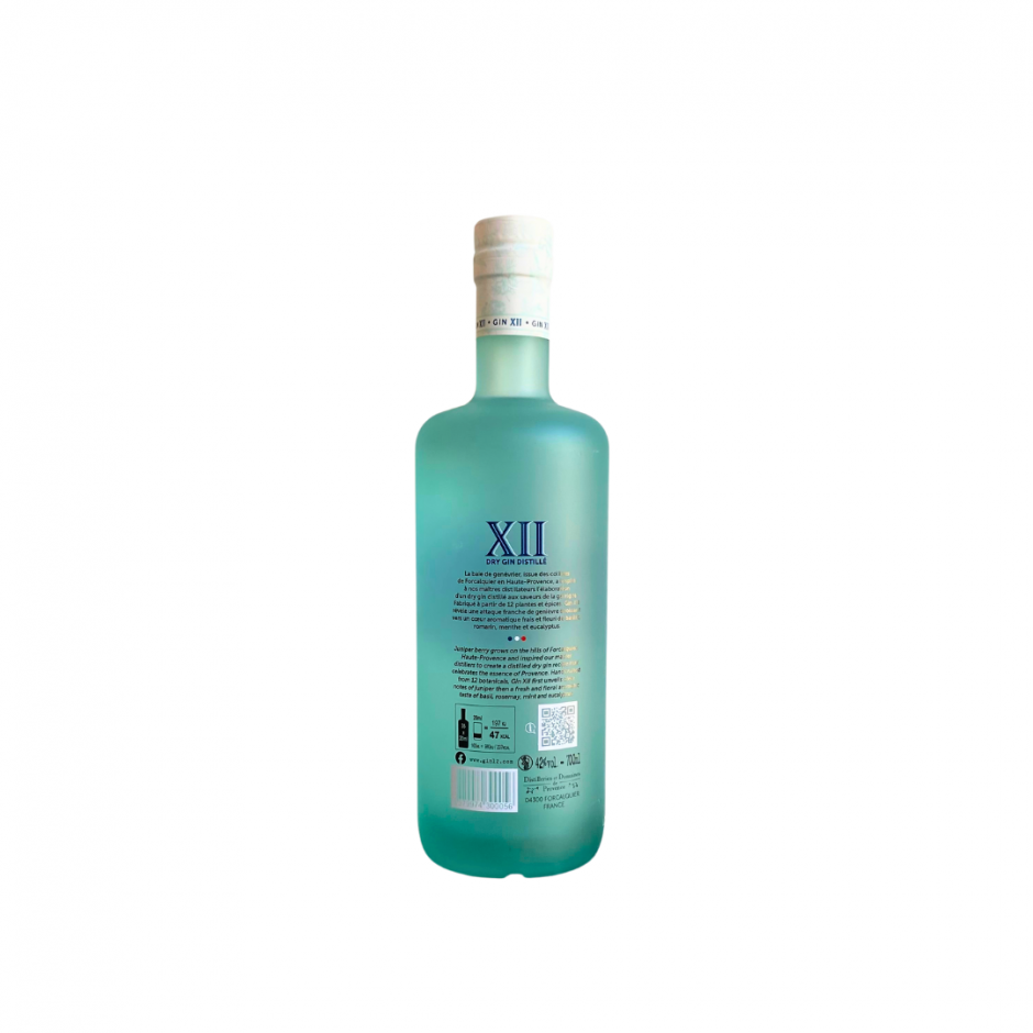 GIN XII, aux 12 plantes et épices - Olive et Raisin